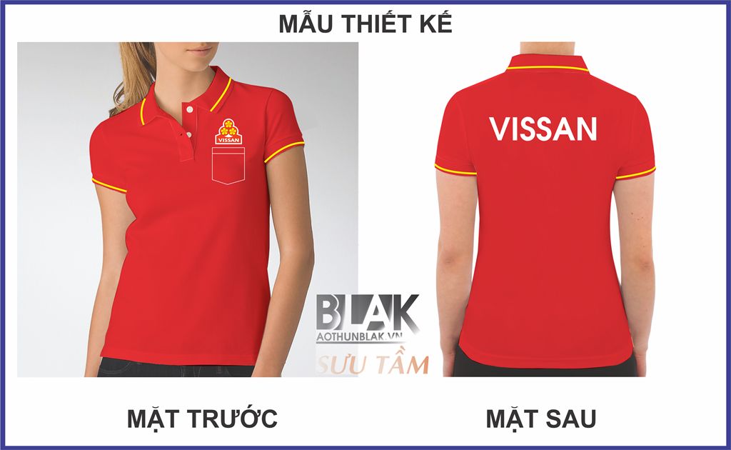 Mẫu thiết kế áo thun đồng phục Vissan đẹp ấn tượng