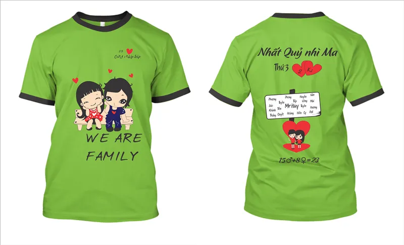 File thiết kế vector - Logo in áo lớp 2K1 we are family