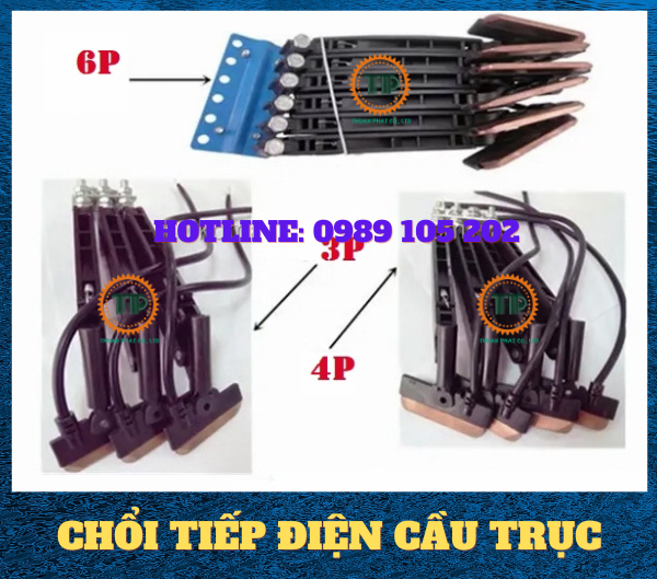 Mua chổi tiếp điện cầu trục 1P, 3P, 4P, 6P ở đâu?