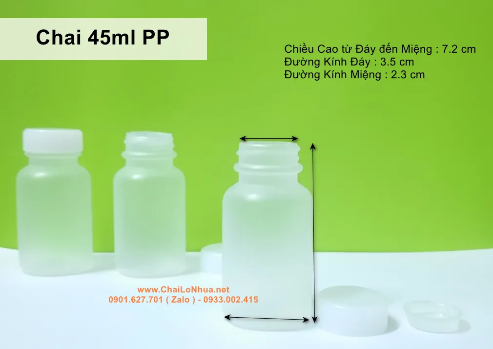 TỰ HÀO GIỚI THIỆU MẪU CHAI NHỰA 45ML PP - LỰA CHỌN HÀNG ĐẦU CHO SỨC ...