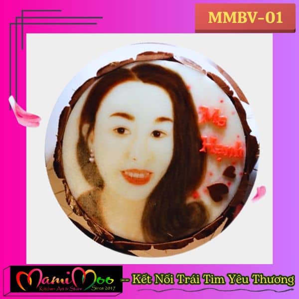 Bánh Sinh Nhật Rau Câu Vẽ Chân Dung - MMBV-01