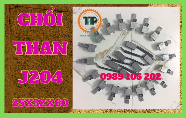 Chổi than J204 25x32x60mm dùng cho máy nghiền xi măng