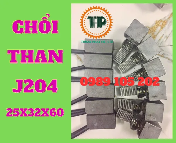 Chổi than J204 25x32x60mm dùng cho máy nghiền xi măng