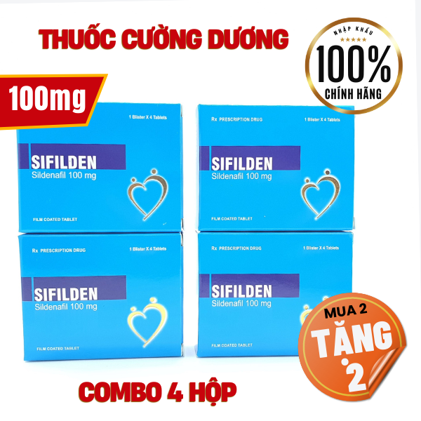 Combo 4 hộp - Thuốc cường dương, kích nứng 100mg