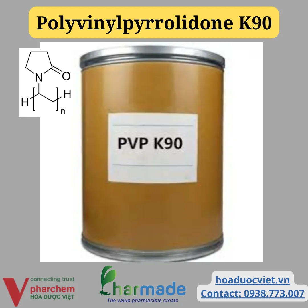 PVP K90 (Polyvinylpyrrolidone K90, povidone K90) - Công ty Hoá Dược Việt