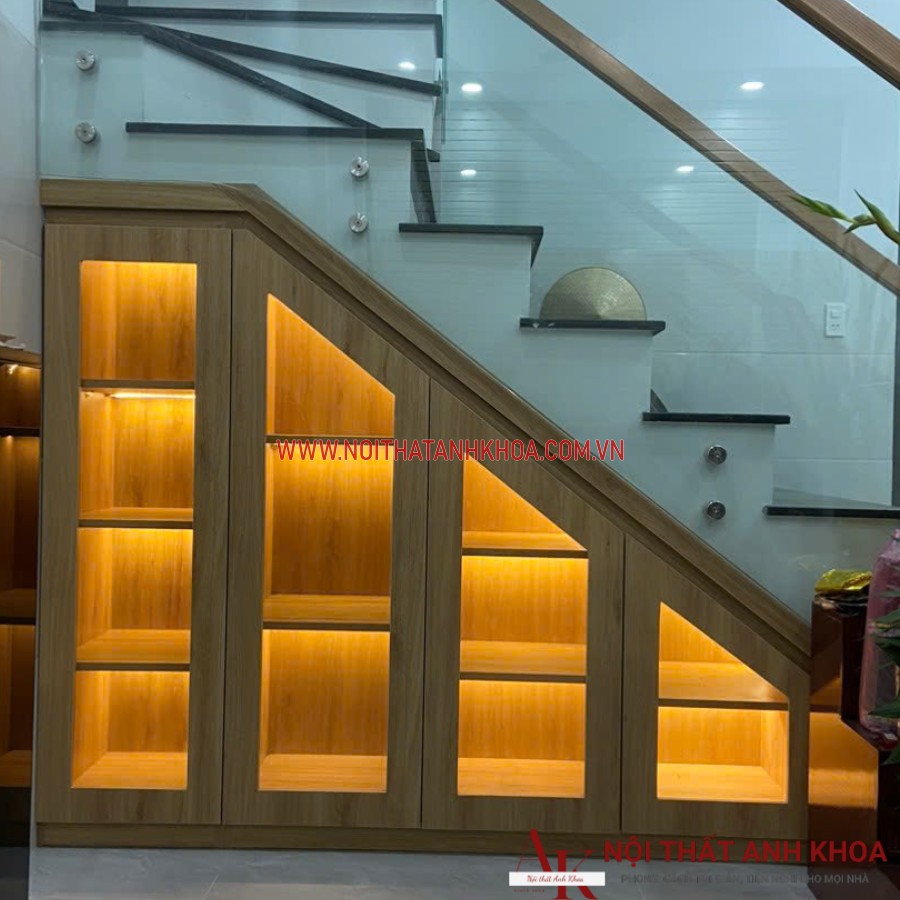 59+ Mẫu Tủ Gầm Cầu Thang Đẹp, Hiện Đại, Gỗ MDF Cao Cấp (06-2025)