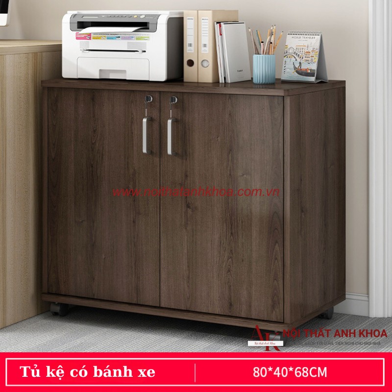Tủ Kệ Có Bánh Xe Gỗ MDF Thiết Kế Đẹp