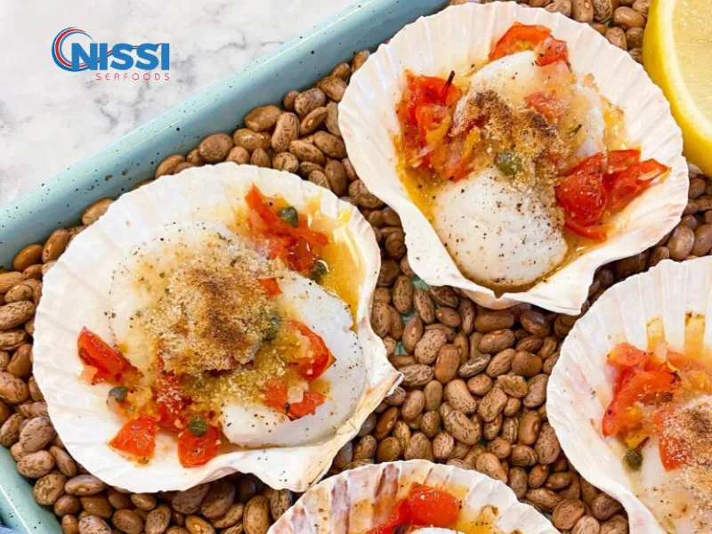 Baked Scallops On The Half Shell
