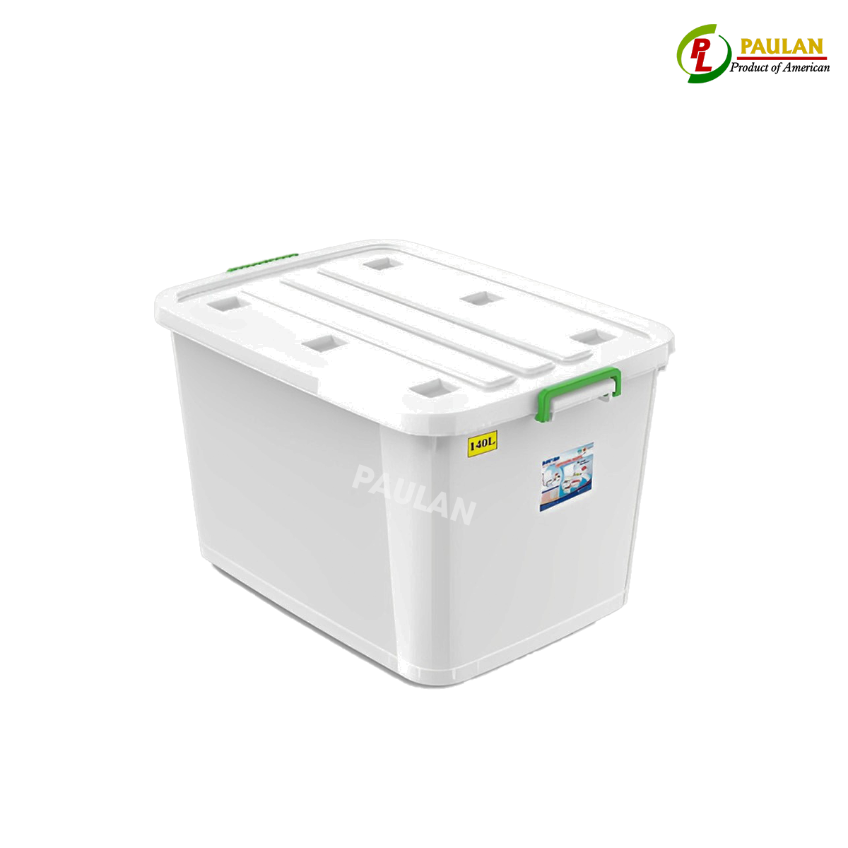 Thùng nhựa Vuông Paulan 140L
