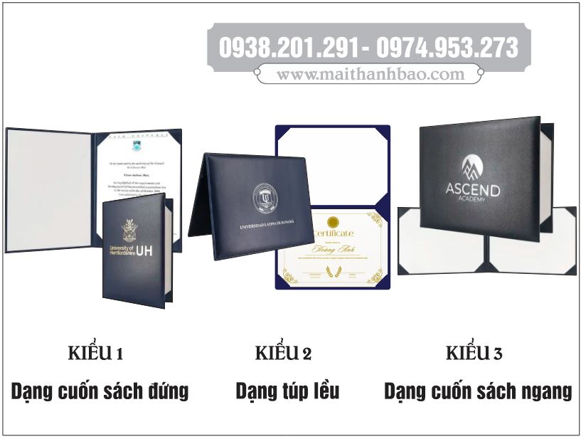 Bìa bằng khen có bao nhiêu kiểu dáng?