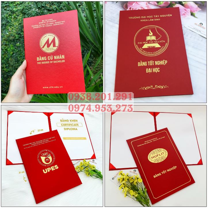 Bìa bằng đại học có bao nhiêu kích thước?