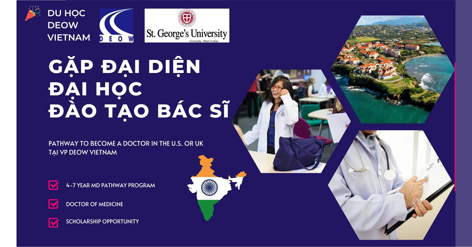 Gặp Đại Diện Trường Đại Học Đào Tạo Bác Sĩ Làm Việc Tại Hoa Kỳ Và Anh Quốc