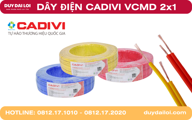 Dây điện cadivi Vcmd 2x1