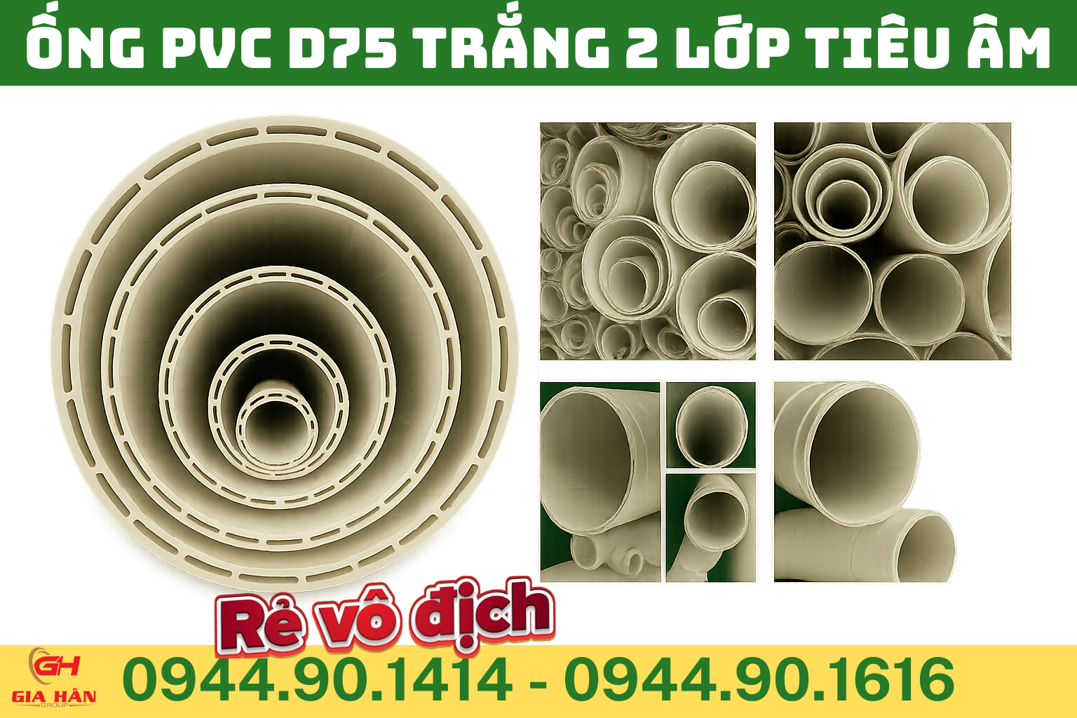 Ống PVC Tiêu Âm D75 Màu Trắng – Chống Ồn, Đẹp, Dễ Lắp | Gia Hân Group ...