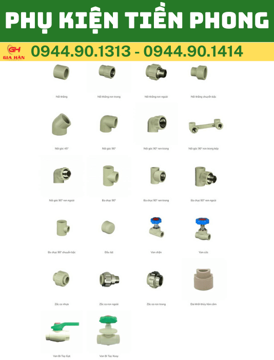 Bảng Giá Phụ Kiện PPR Tiền Phong 2025 l PN20 l Chiết Khấu Cao