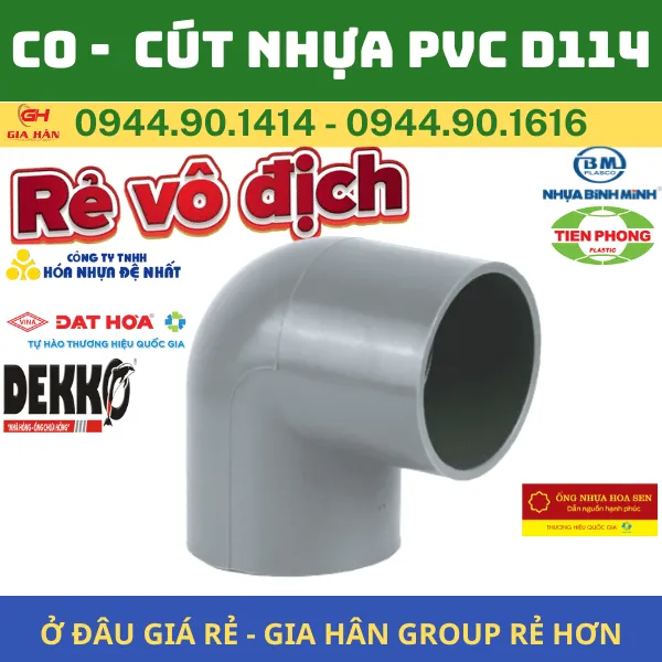 Co Nhựa PVC D114 l Phụ Kiện Ống Nước PVC l Giá Rẻ Nhất