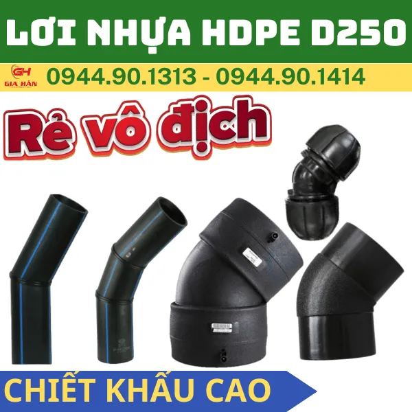 Lơi Nhựa HDPE D250 l Hàn Đối Đầu l Hàn Lồng l Hàn Điện Trở