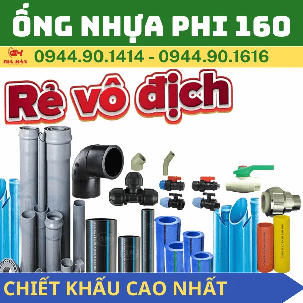Ống Nhựa D160 l uPVC l PPR l HDPE l Chiết Khấu Cao Nhất