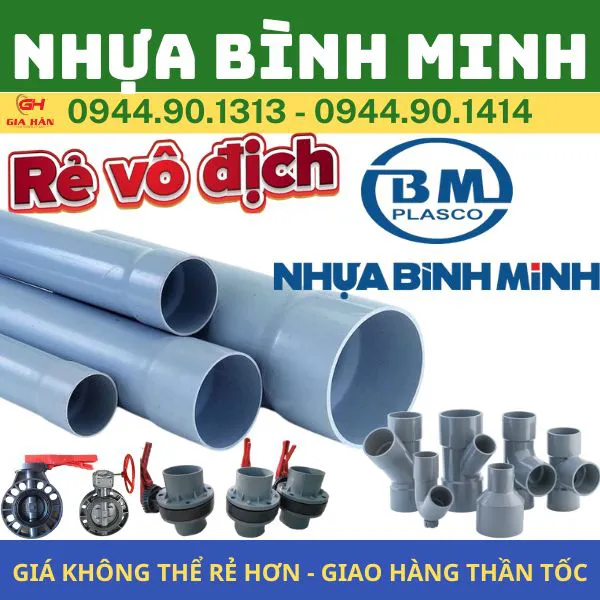 Ống Nhựa PVC Bình Minh l Chiết Khấu Cao Nhất l Giao Hàng Ngay