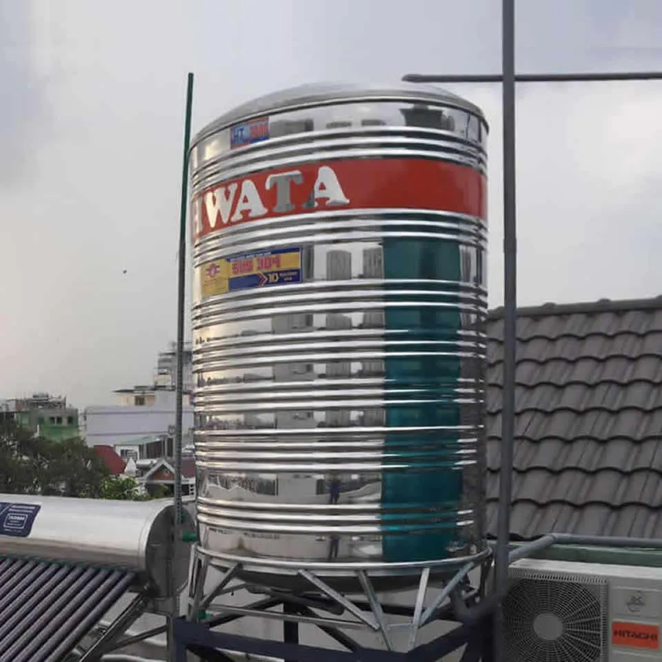 Bồn nước inox Hwata 500l đứng có đắt không?
