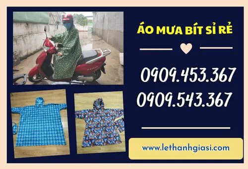 Trùm sỉ ÁO MƯA BÍT cho trẻ em và người lớn giá rẻ