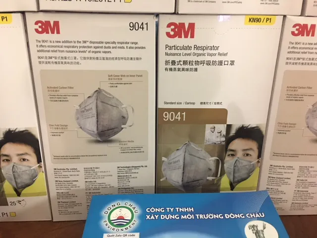 Khẩu trang 3M 9041 lọc bụi lọc hơi hóa chất