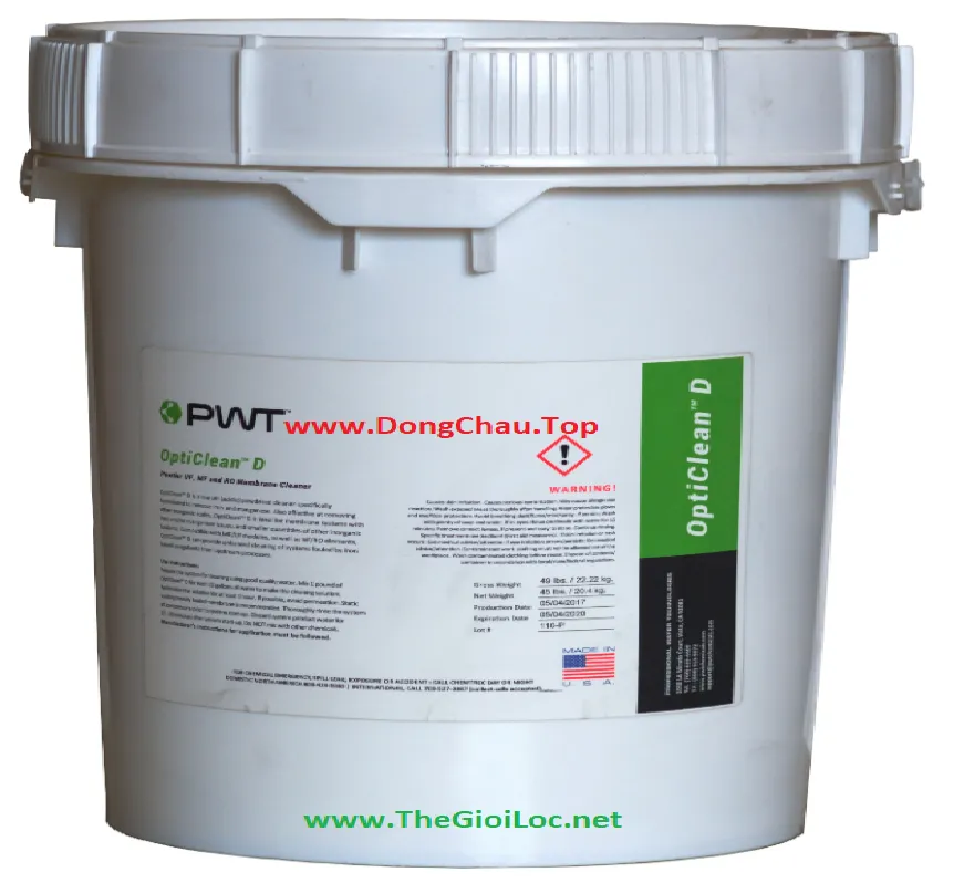 OptiClean D-45 PWT Hóa chất rửa màng lọc RO tẩy kim loại