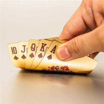 Bộ Bài tây mạ vàng 24K