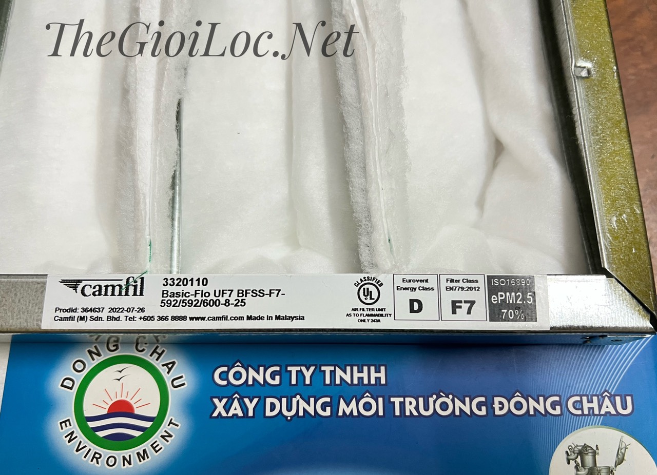 Khung Lọc Túi Medium F7 Basic-Flo Camfil Nhôm