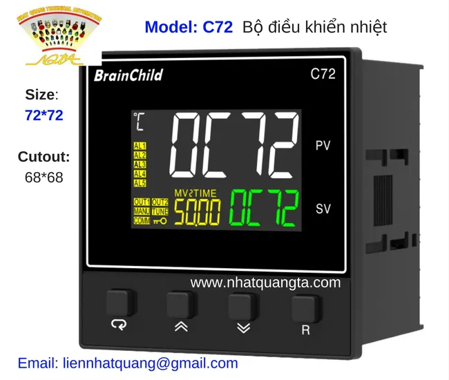Bộ ổn nhiệt điều khiển nhiệt độ C72 - Fuzzy + PID