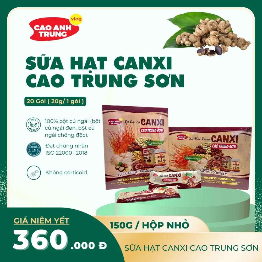 SỮA HẠT CANXI CAO TRUNG SƠN 20 gói