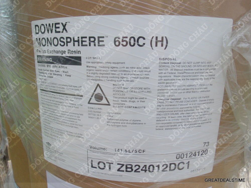 Dowex Monosphere 650C H: Giải Pháp Hoàn Hảo Cho Khử Khoáng Và Làm Sạch ...