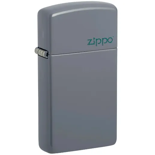 Slim® Flat Grey Zippo Logo