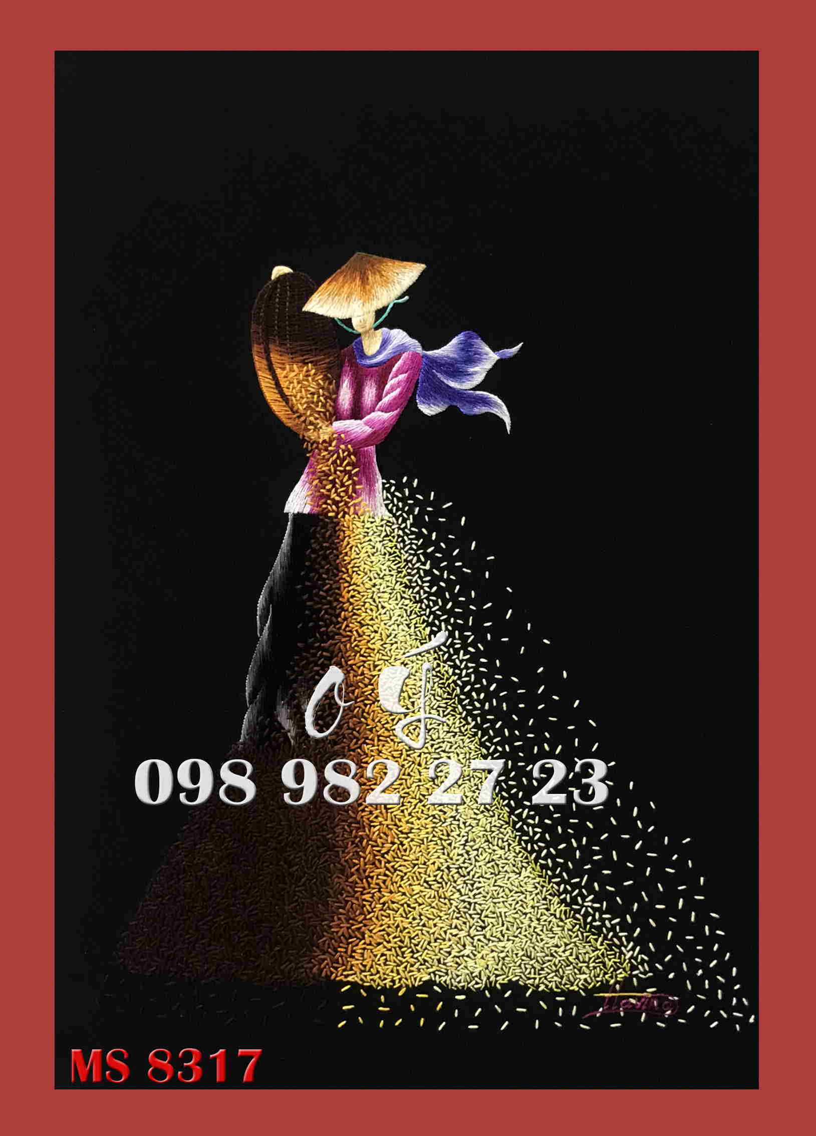 Tranh Thêu Hạt Vàng MS 8317