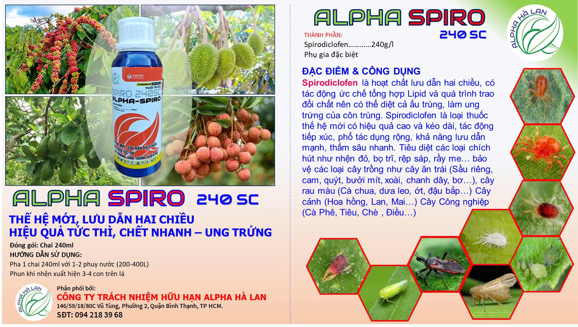 Thuốc trừ sâu Alpha Spiro 240SC