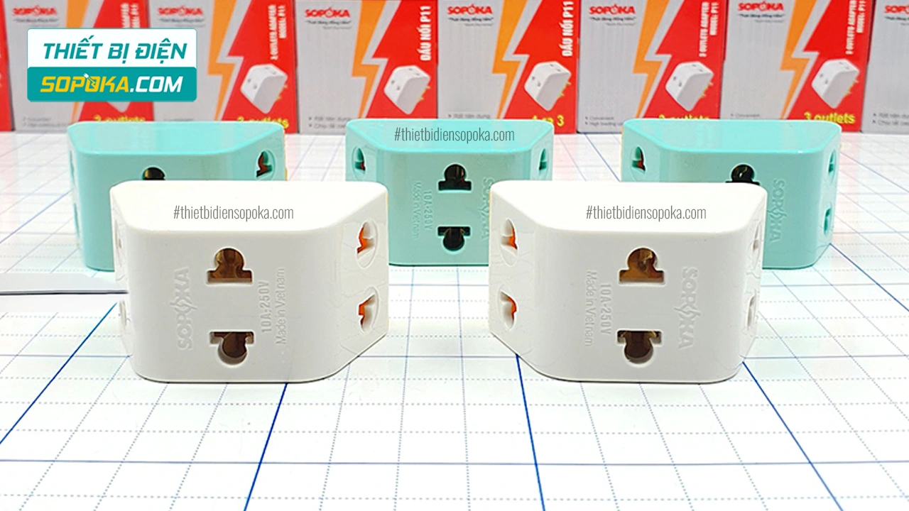 Ổ chia điện SOPOKA 2200W chia 2/3/5 | P15 P11 P12 Q3 Q5 P25 P26