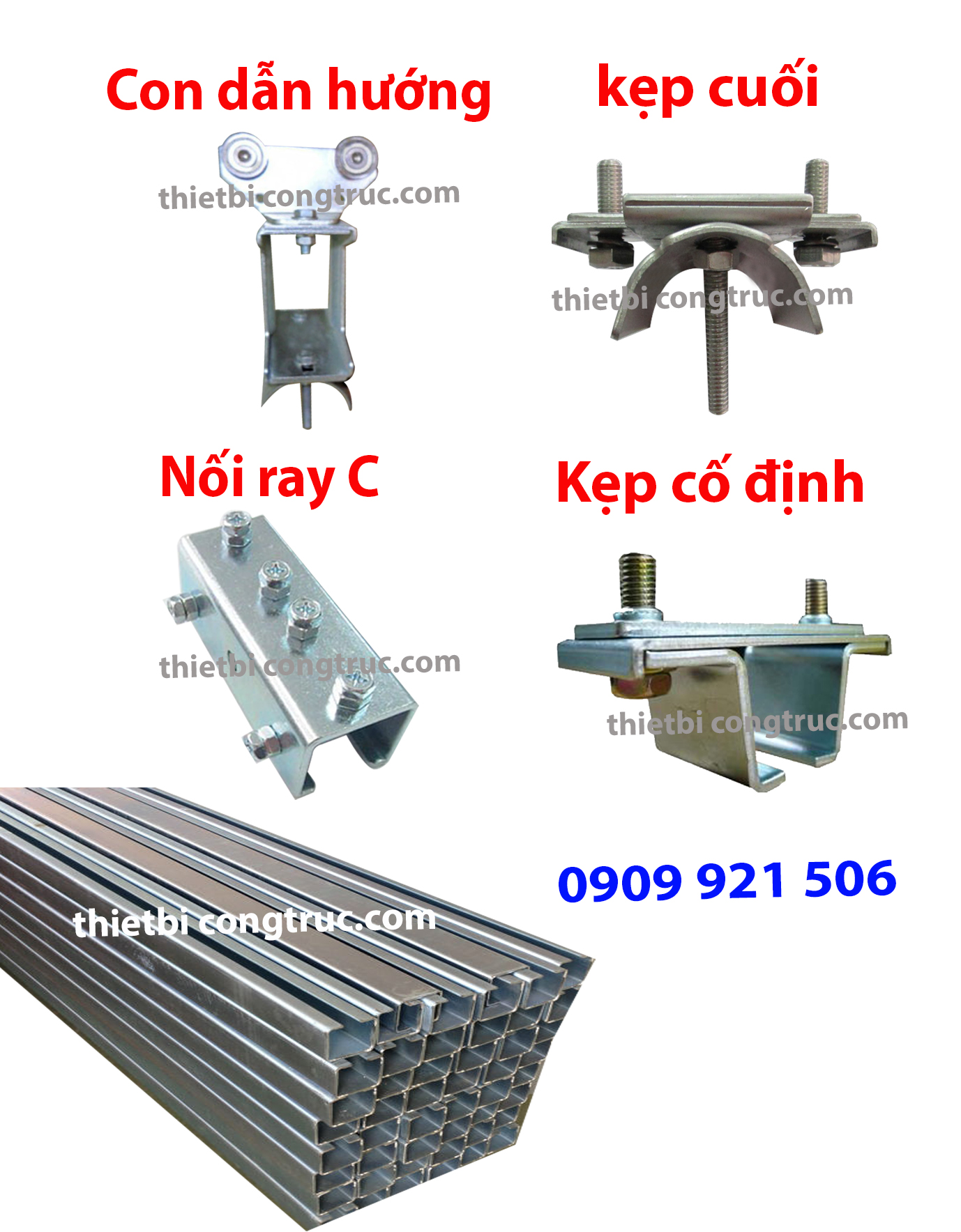 Ray C inox 304 cho cầu trục