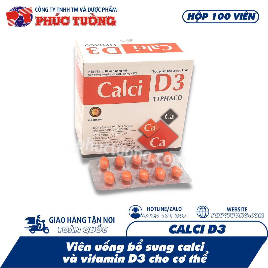 CALCI D3 - Bổ sung calci và vitamin D3 cho cơ thể