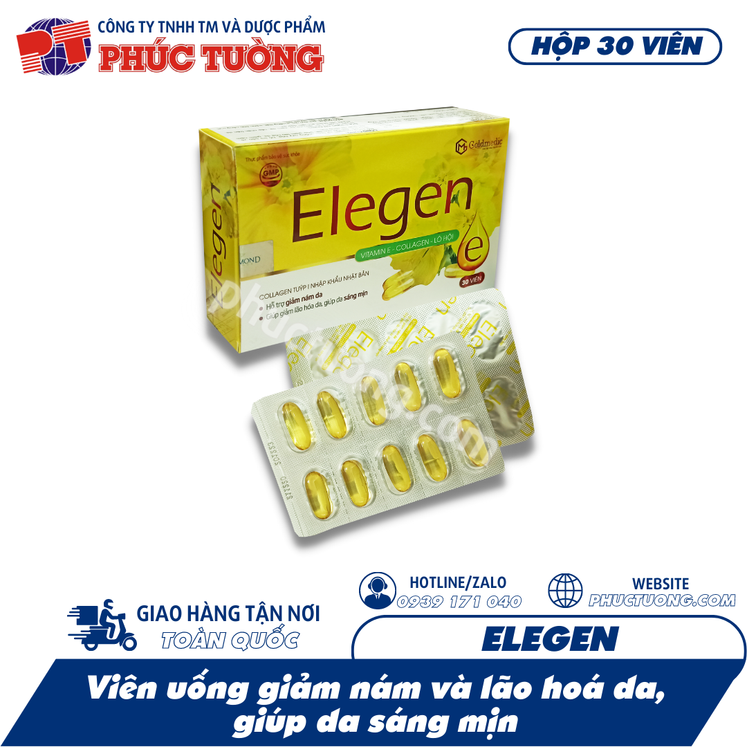 ELEGEN - Bổ sung Vitamin E, Collagen, Lô hội giảm nám và lão hoá da ...