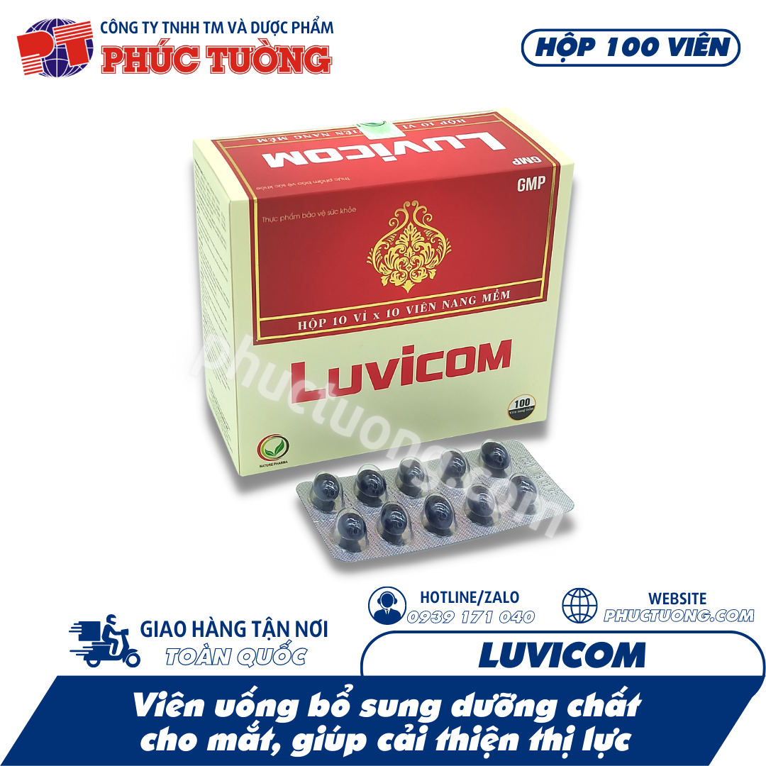 LUVICOM - Viên uống bổ mắt, tăng cường thị lực