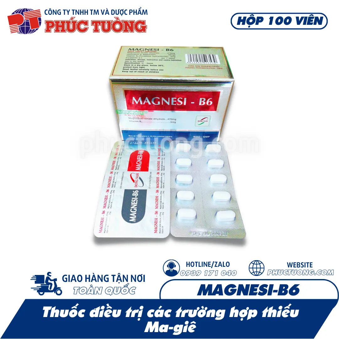 MAGNESI B6 - Điều trị các trường hợp thiếu Magnesi