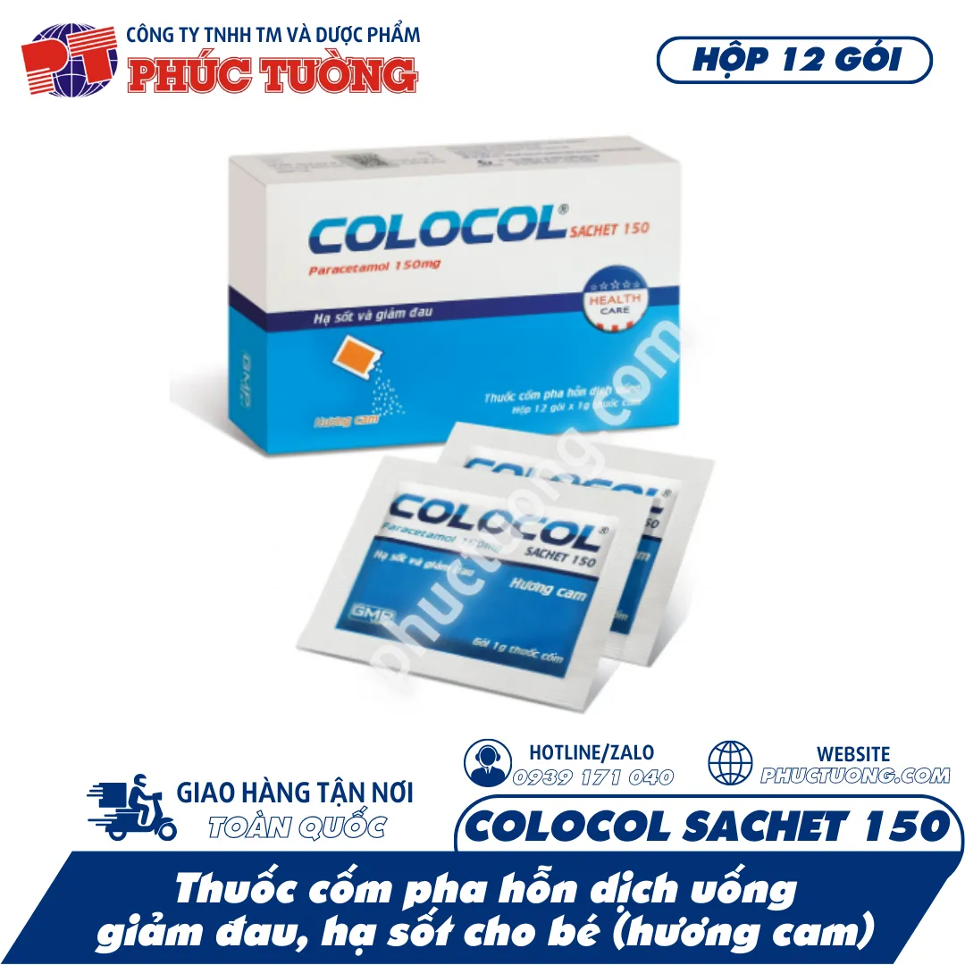COLOCOL SACHET 150 - Giảm đau, hạ sốt