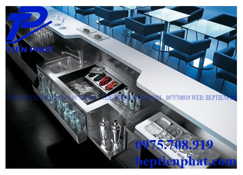 Quầy Cocktail inox công nghiệp