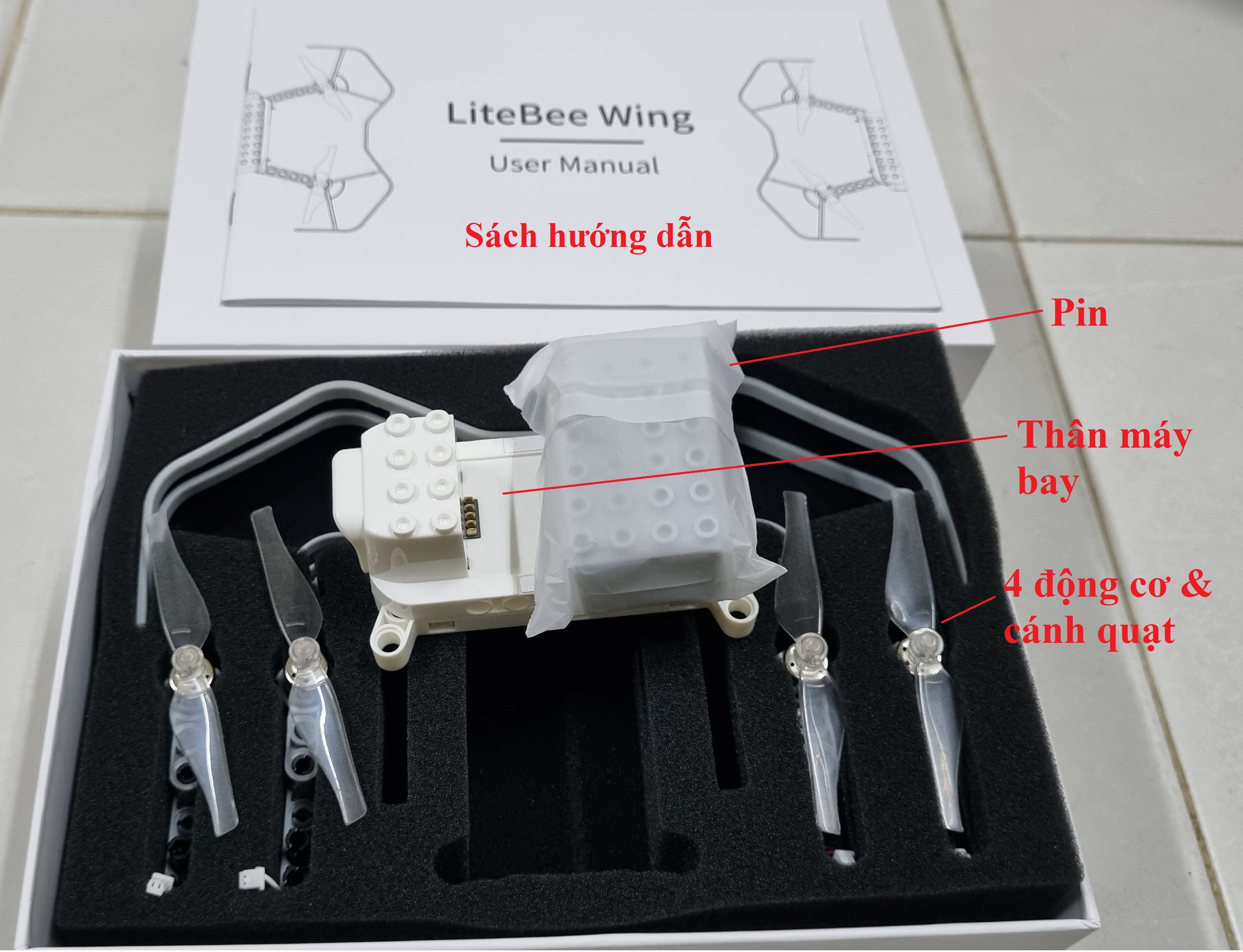 LiteBee Wing - drone lập trình Scratch và Python