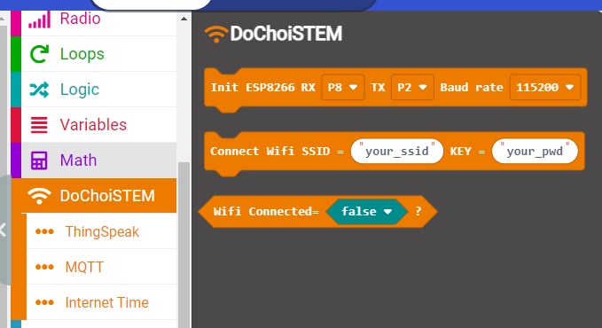 Mạch ESP-01S ( ESP8266) kết nối wifi - hỗ trợ IoT, MQTT cho Microbit