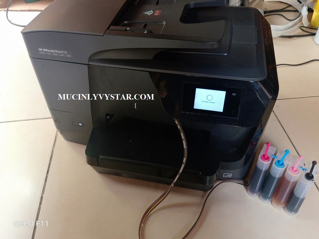 Lắp hệ thống mực ngoài máy in HP OfficeJet 8710 8720 8730