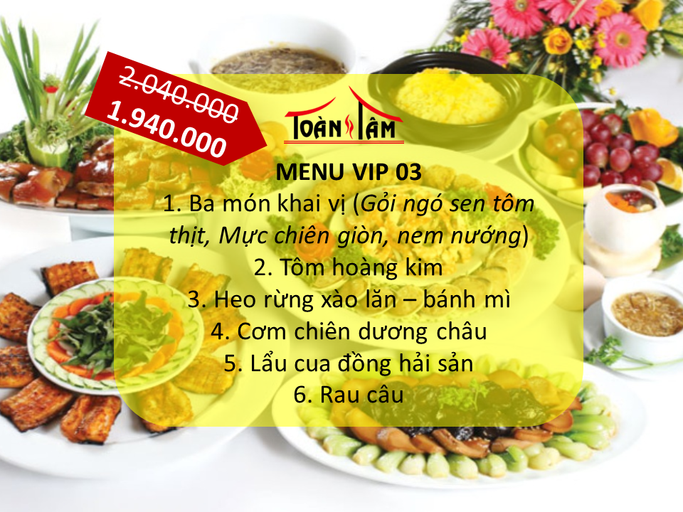 Menu VIP 03