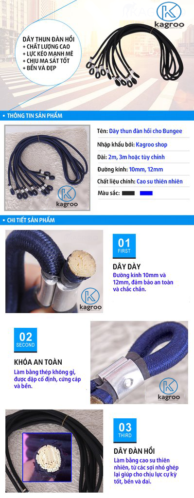 Dây Thun Đàn Hồi Bungee (Bungee Rope) - KR-BROPE