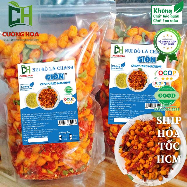 Nui sấy khô bò lá chanh Cường Hoa 0,5kg 1kg