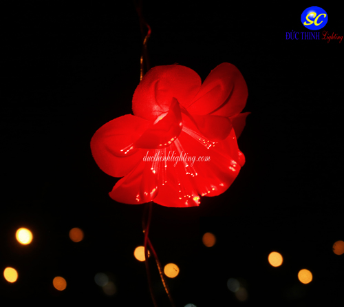 Dây đèn led hoa đỏ